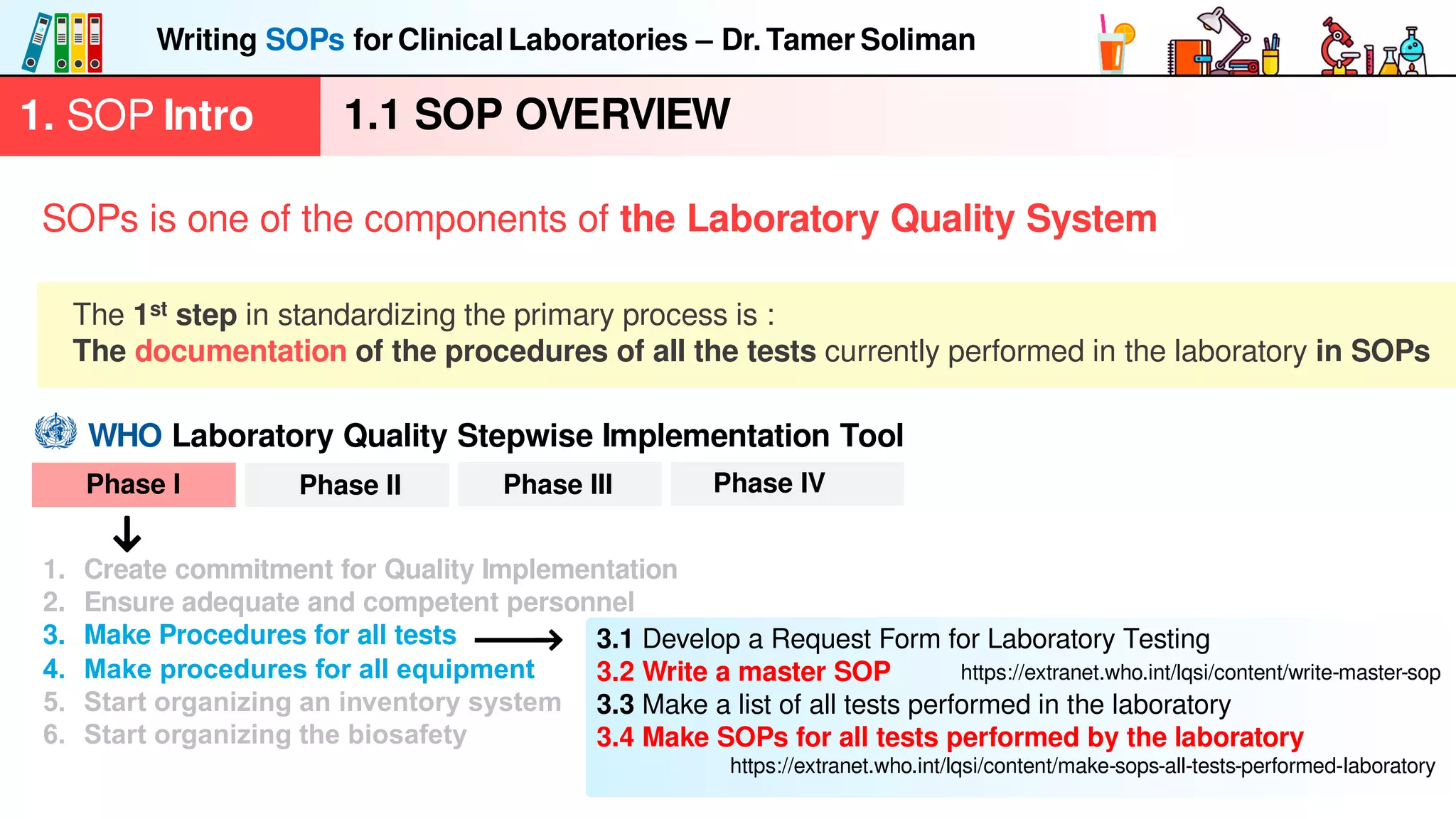 How to write Standard Operating Procedures (SOPs) for clinical laboratories - 1 of 4 | PDF