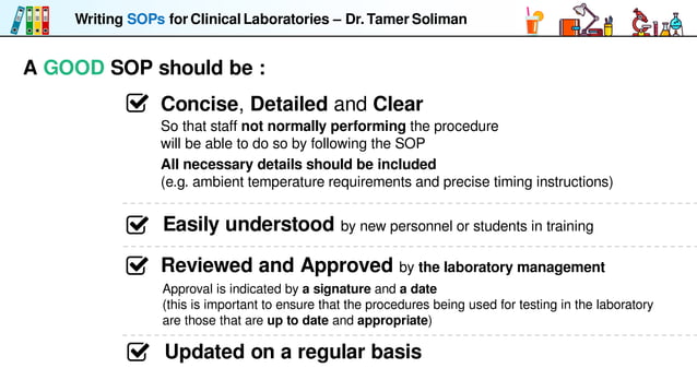 How to write Standard Operating Procedures (SOPs) for clinical laboratories - 1 of 4 | PDF