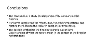 How to write summary and conclusions in a.pptx