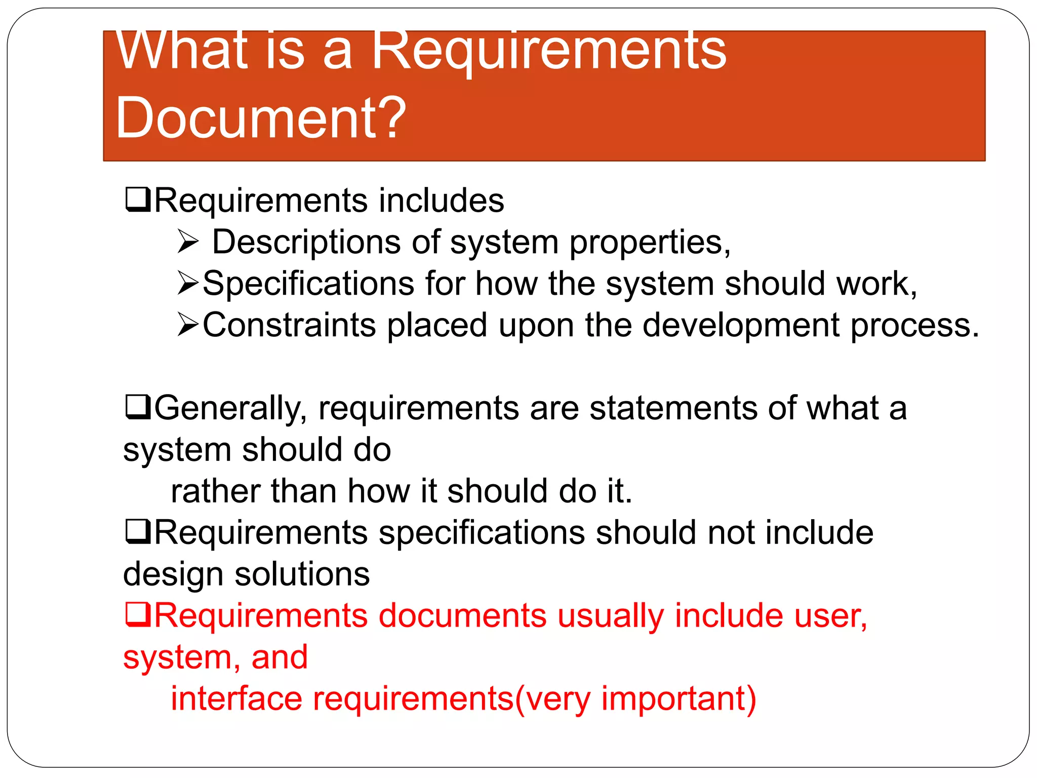Writing software requirement document | PPT