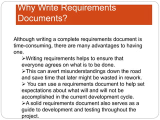 Writing software requirement document | PPT