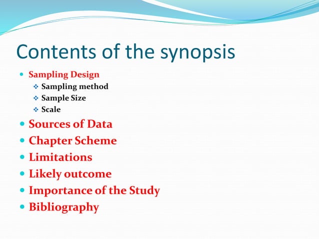 How to write synopsis | PPTX | Science