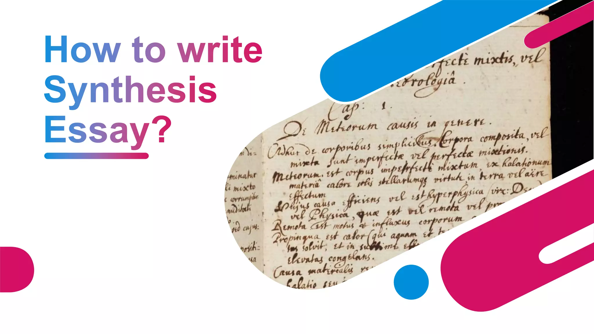 How to write synthesis essay | PPTX