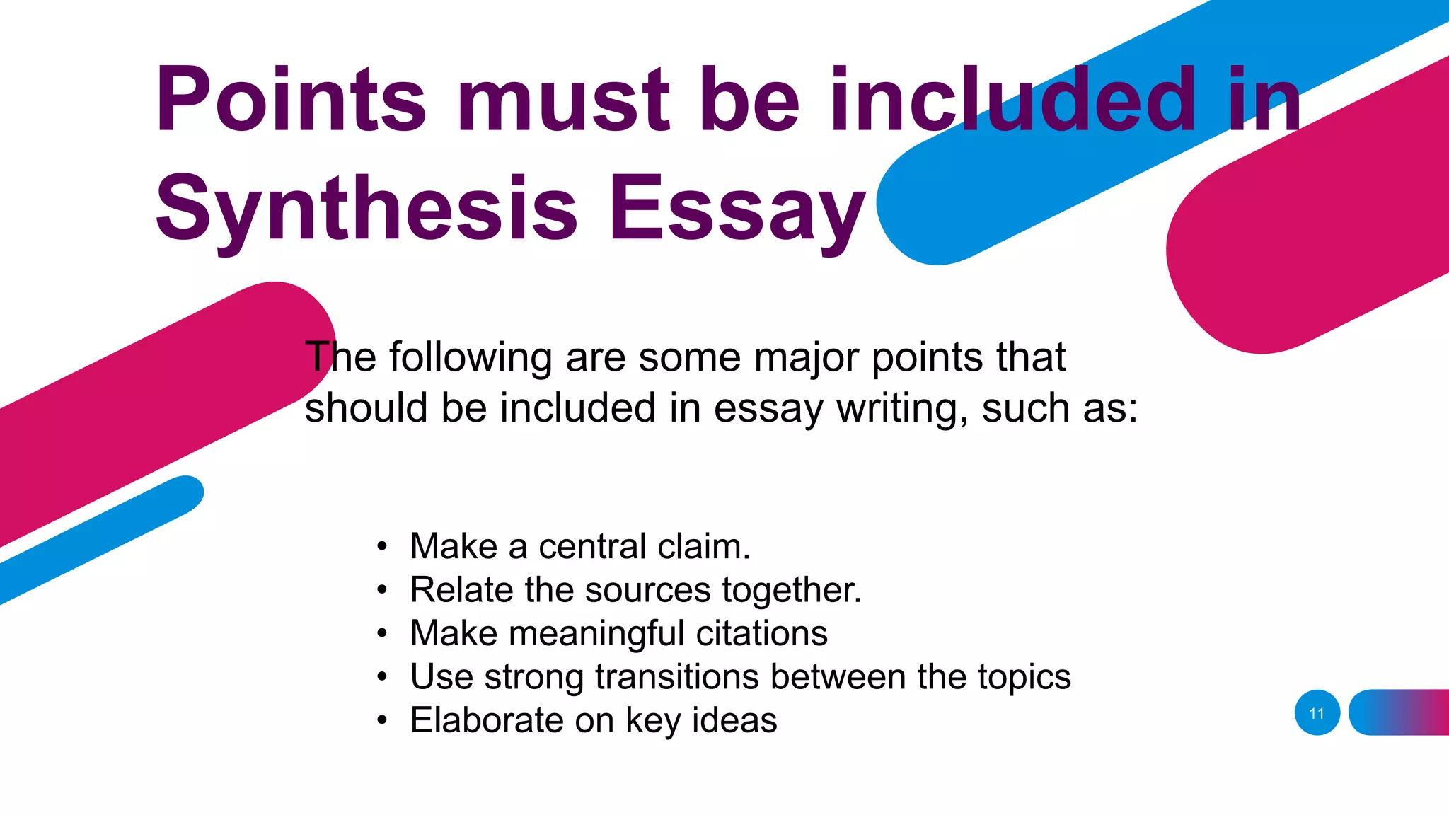 How to write synthesis essay | PPTX