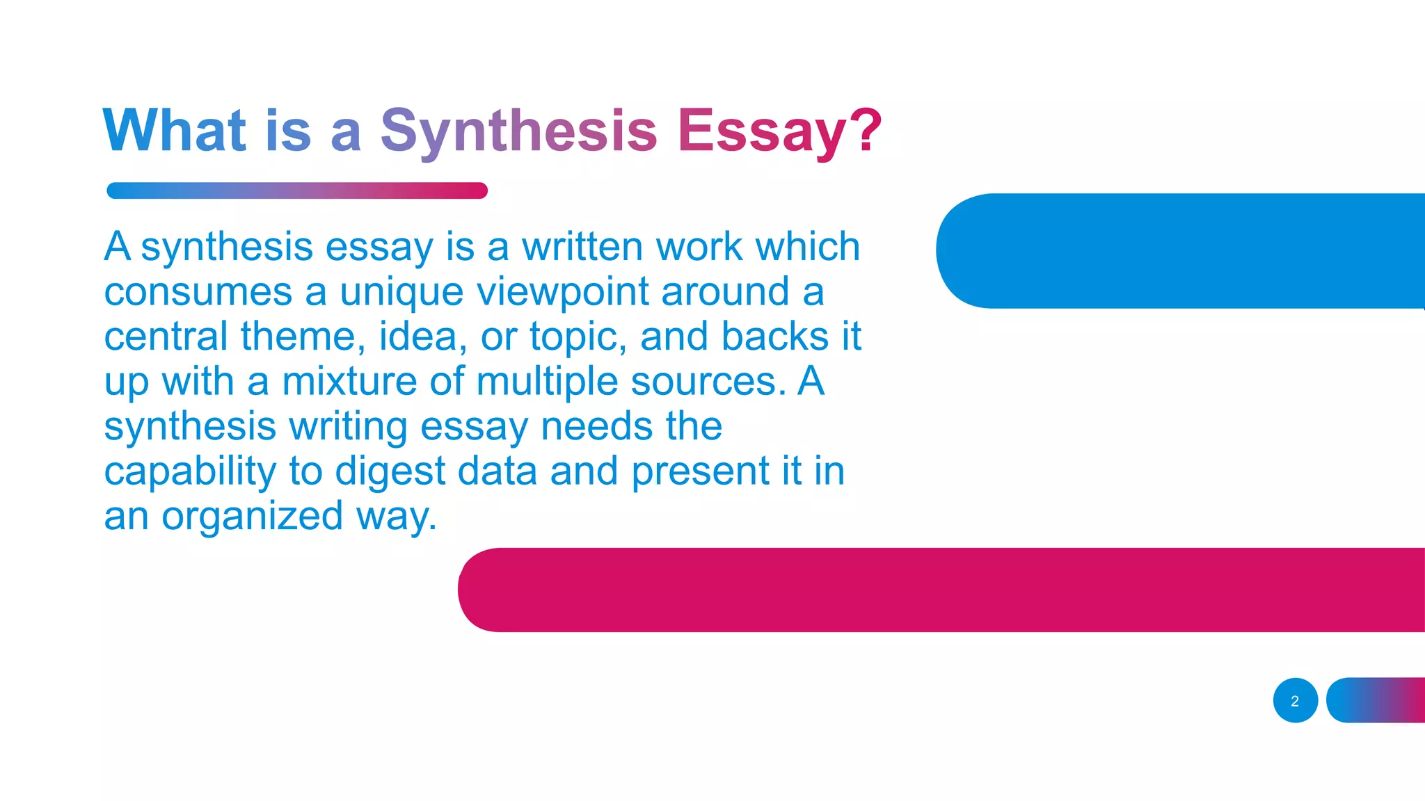 How to write synthesis essay | PPTX