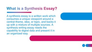 How to write synthesis essay | PPTX