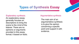 How to write synthesis essay | PPT