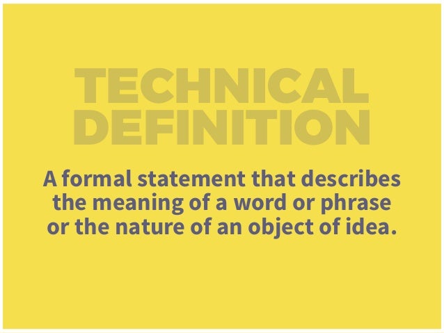 How to Write Technical Definitions