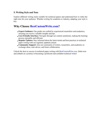 How To Write Technical Papers.pptHow To Write Technical Papers | PPT ...