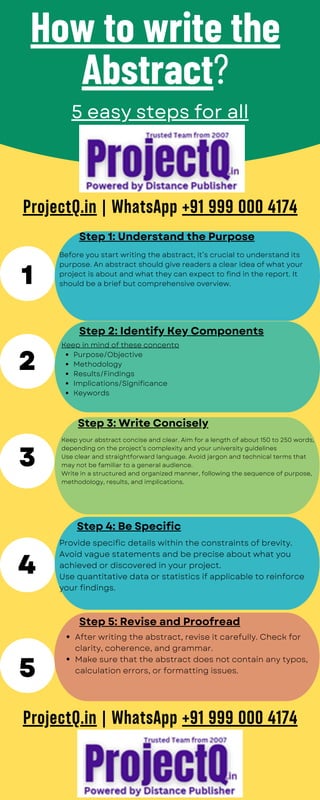 How to write the Abstract 5 Steps - ProjectQ Thesis Writing Expert | PDF