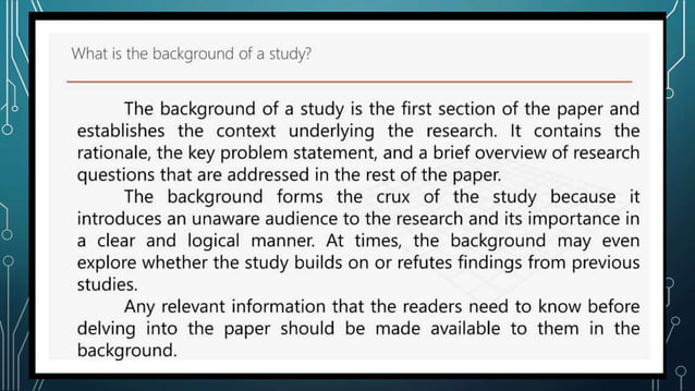HOW TO WRITE THE BACKGROUND OF THE STUDY.pptx