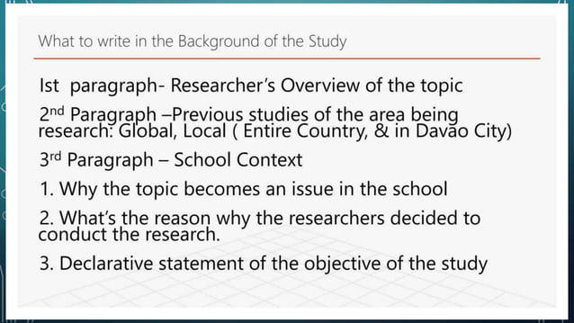 HOW TO WRITE THE BACKGROUND OF THE STUDY.pptx