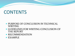 HOW TO WRITE THE CONCLUSION OF THE TECHNICAL.pptx