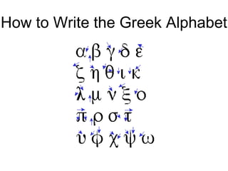 How to write the greek alphabet | PPT