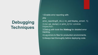 How to Write the Perfect PHP Script for Your Web Development Class | PDF