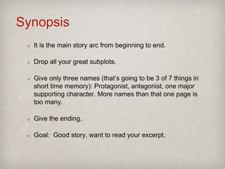 How to Write the Query and Synopsis | PPT