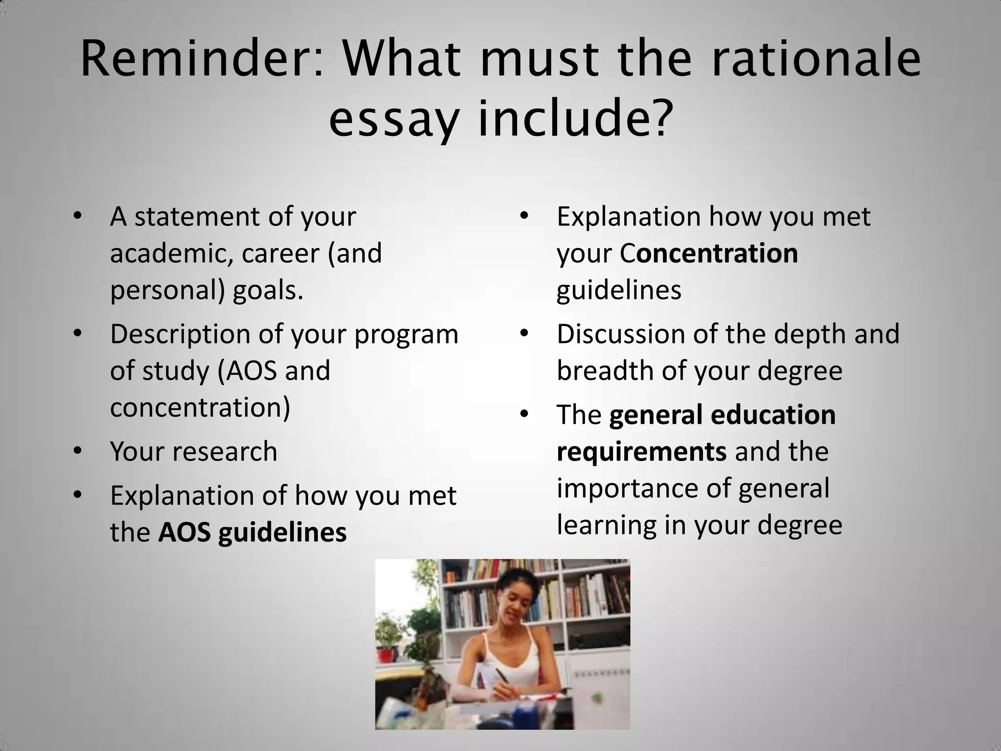 How to write the rationale essay | PPT
