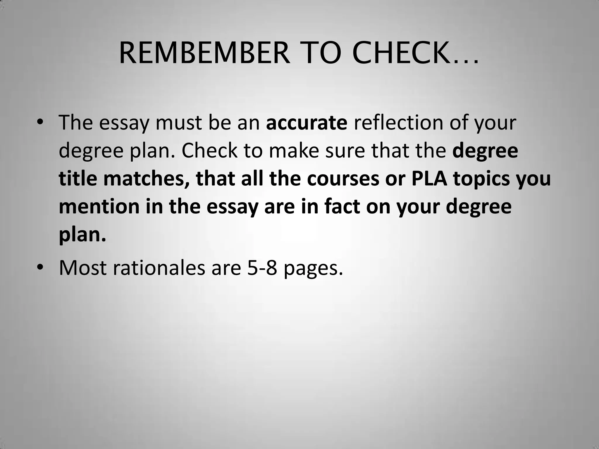 How to write the rationale essay | PPT