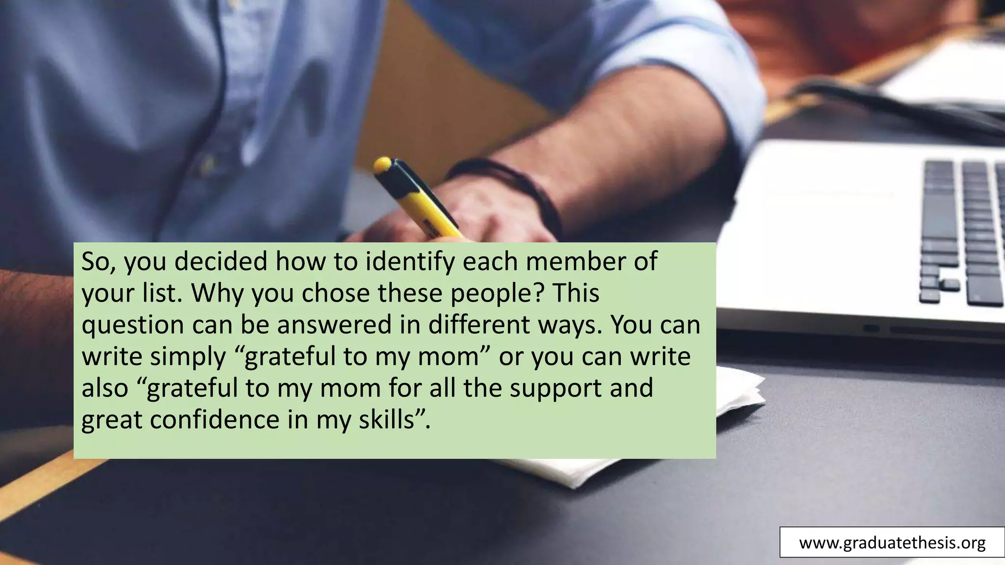 How To Write Thesis Dedication Page Ppt