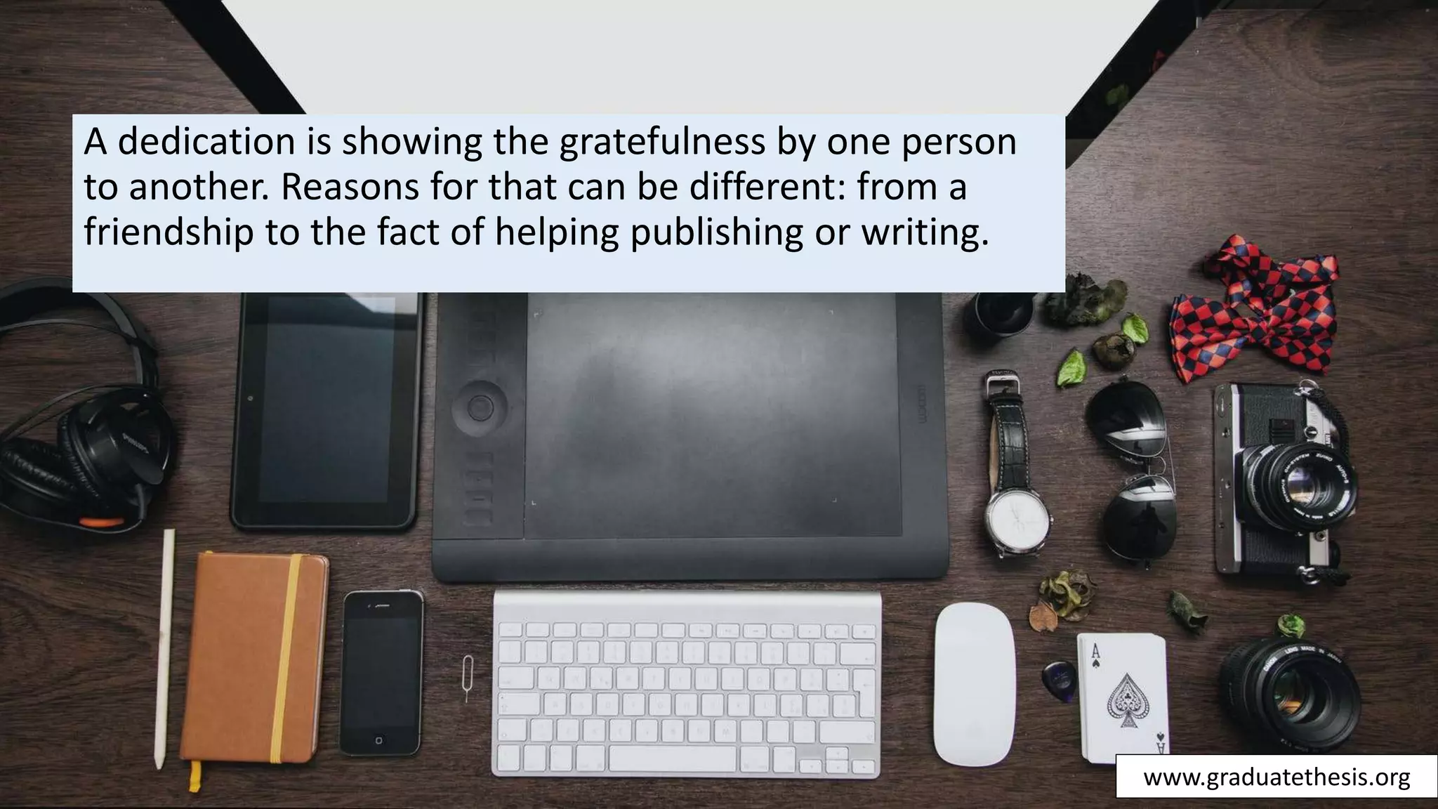 How To Write Thesis Dedication Page Ppt