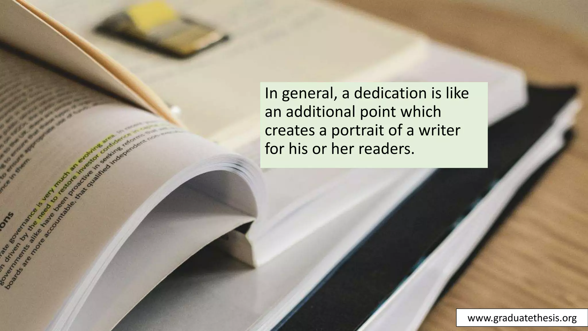 How To Write Thesis Dedication Page | PPTX