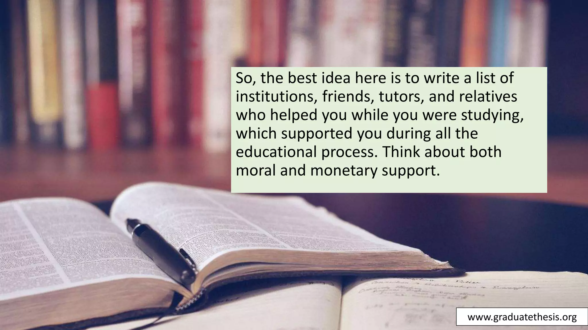 How To Write Thesis Dedication Page | PPTX