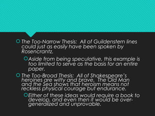 How to Write the Thesis Statement Presentation | PPT