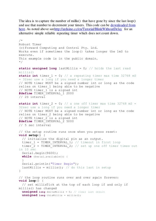 How to write timings and delays