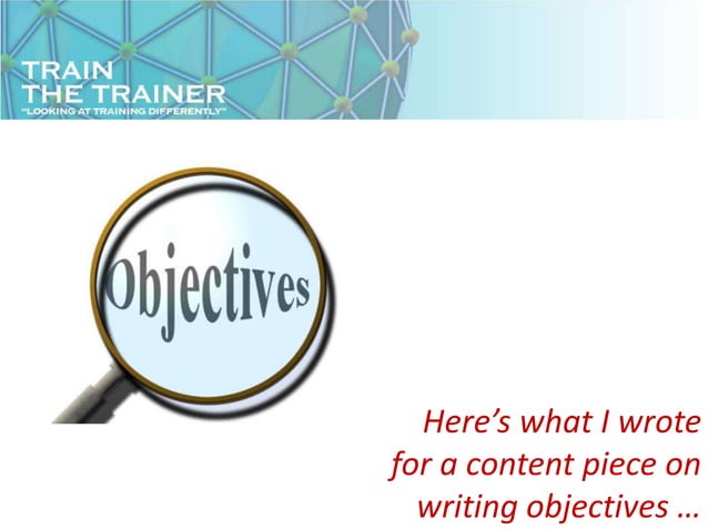 how-to-write-training-objectives