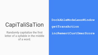 How to write unmaintainable code | PPTX