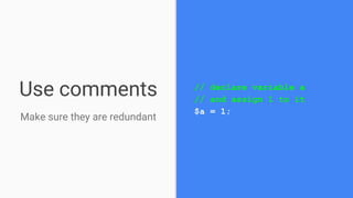 How to write unmaintainable code | PPTX | Technology & Computing