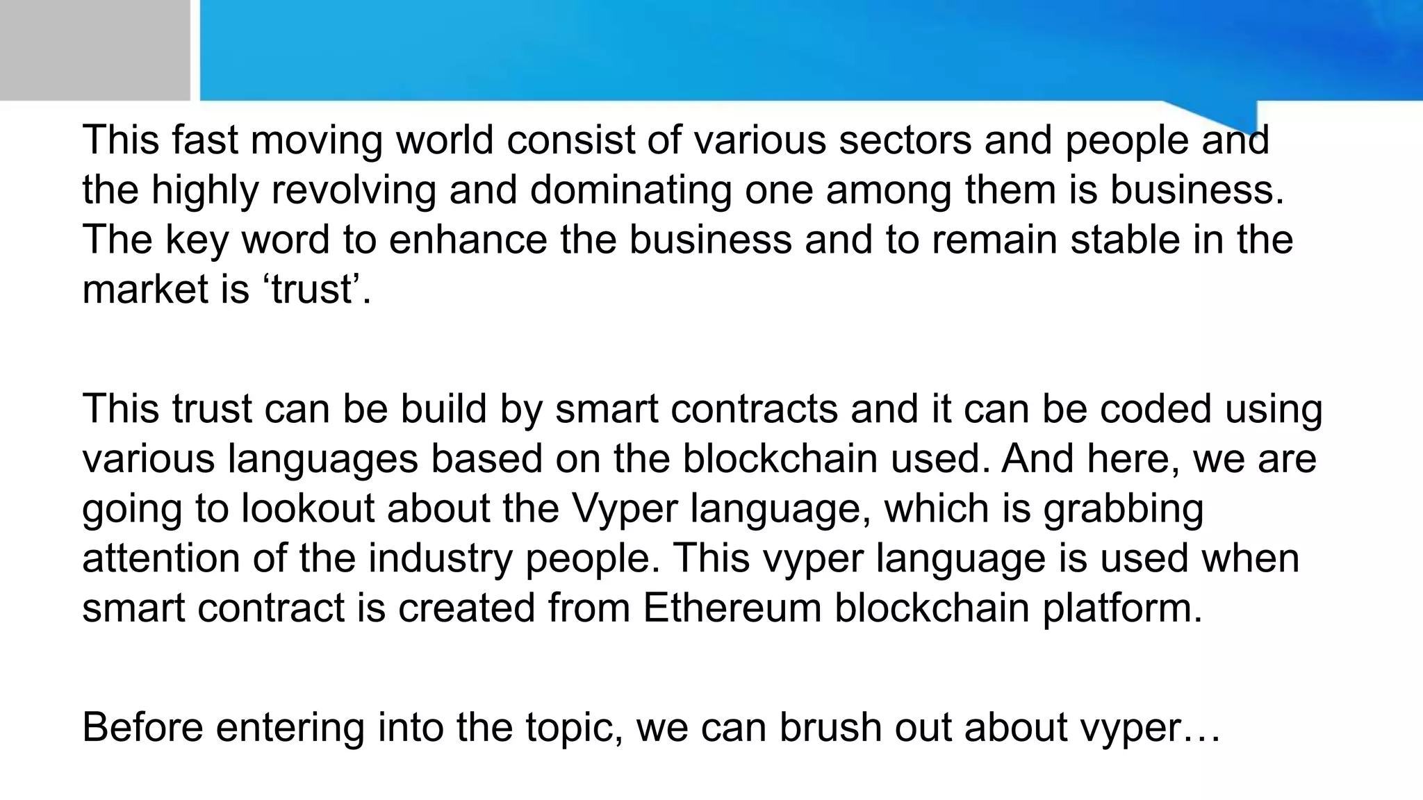 How to write upgradable smart contract in vyper | PPT
