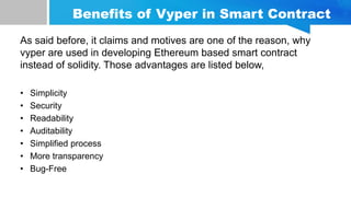 How to write upgradable smart contract in vyper | PPT