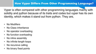 How to write upgradable smart contract in vyper | PPT
