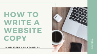 How to write a website copy: simple tips to web copy which sells | PDF