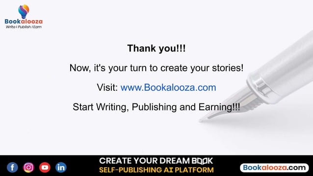 How to Write Your First Book in 5 By Bookalooza | PPT