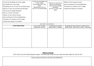 How to write your own psalms | DOCX