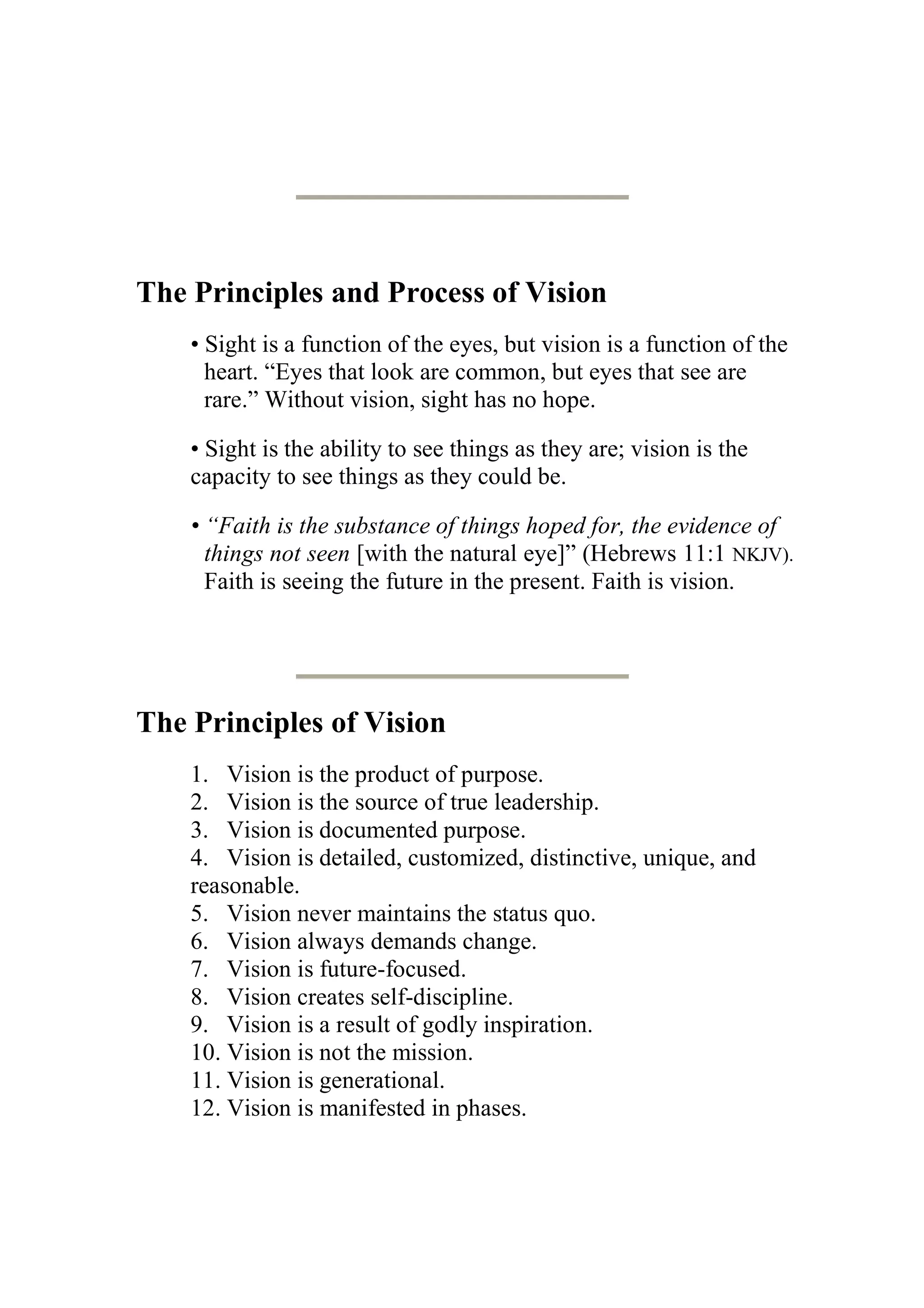 Writing Your Personal Vision Plan | PDF
