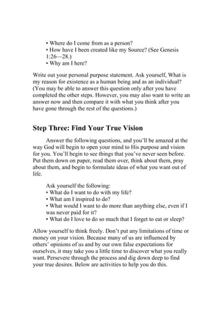 Writing Your Personal Vision Plan | PDF