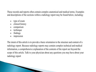 How to write your radiology report | PPTX