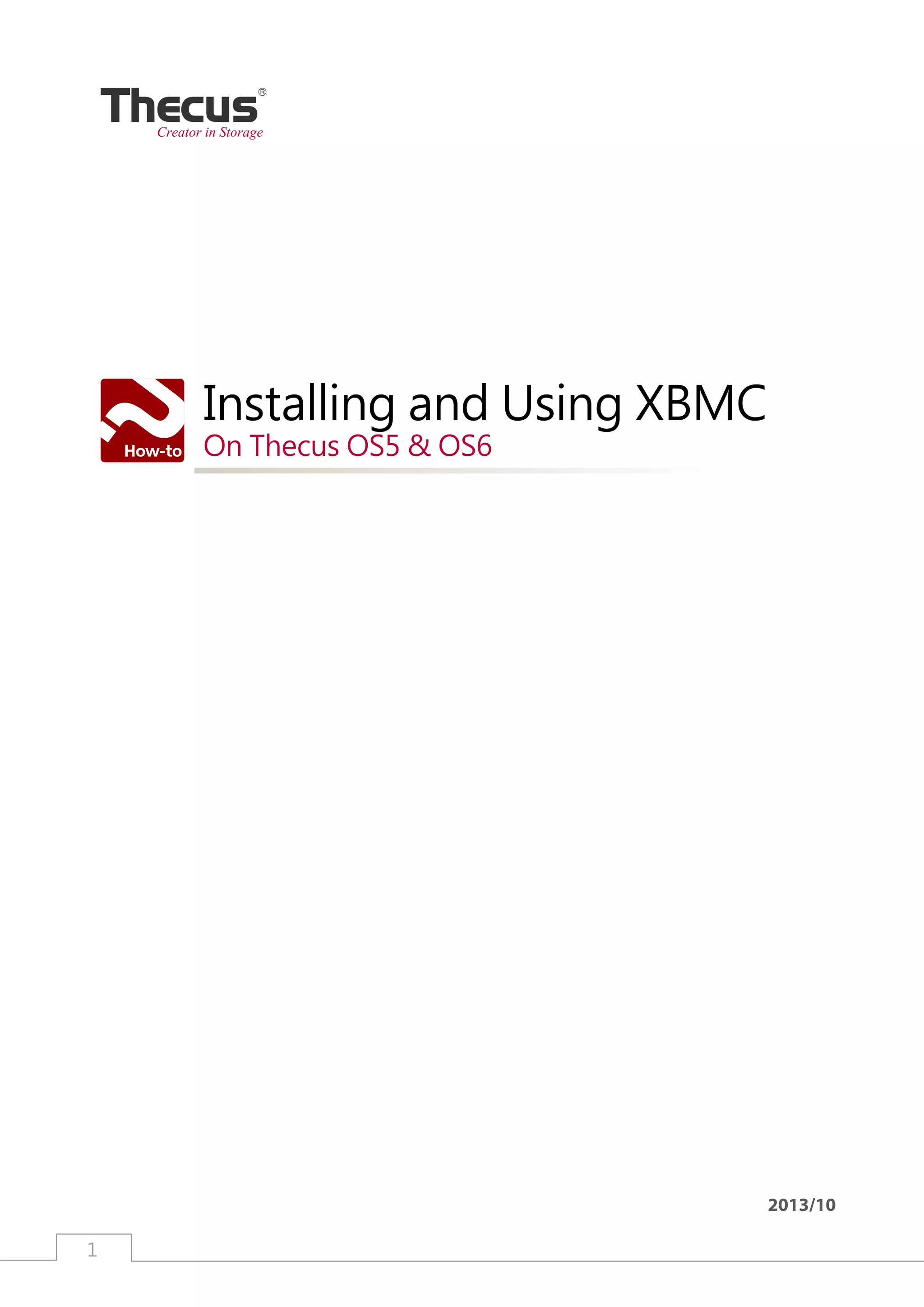 Installing and Using XBMC | PDF