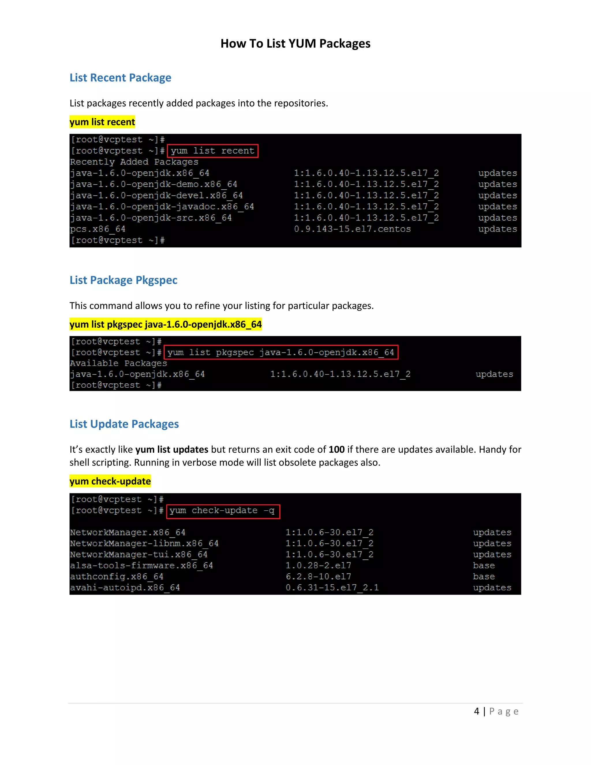 How To List YUM Packages | PDF