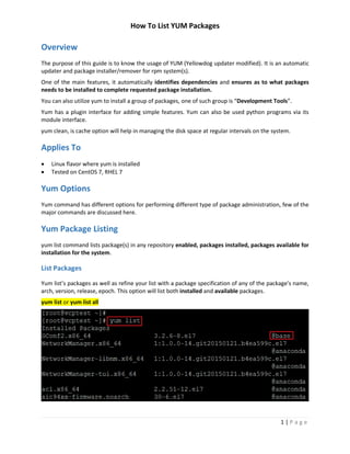 How To List YUM Packages | PDF
