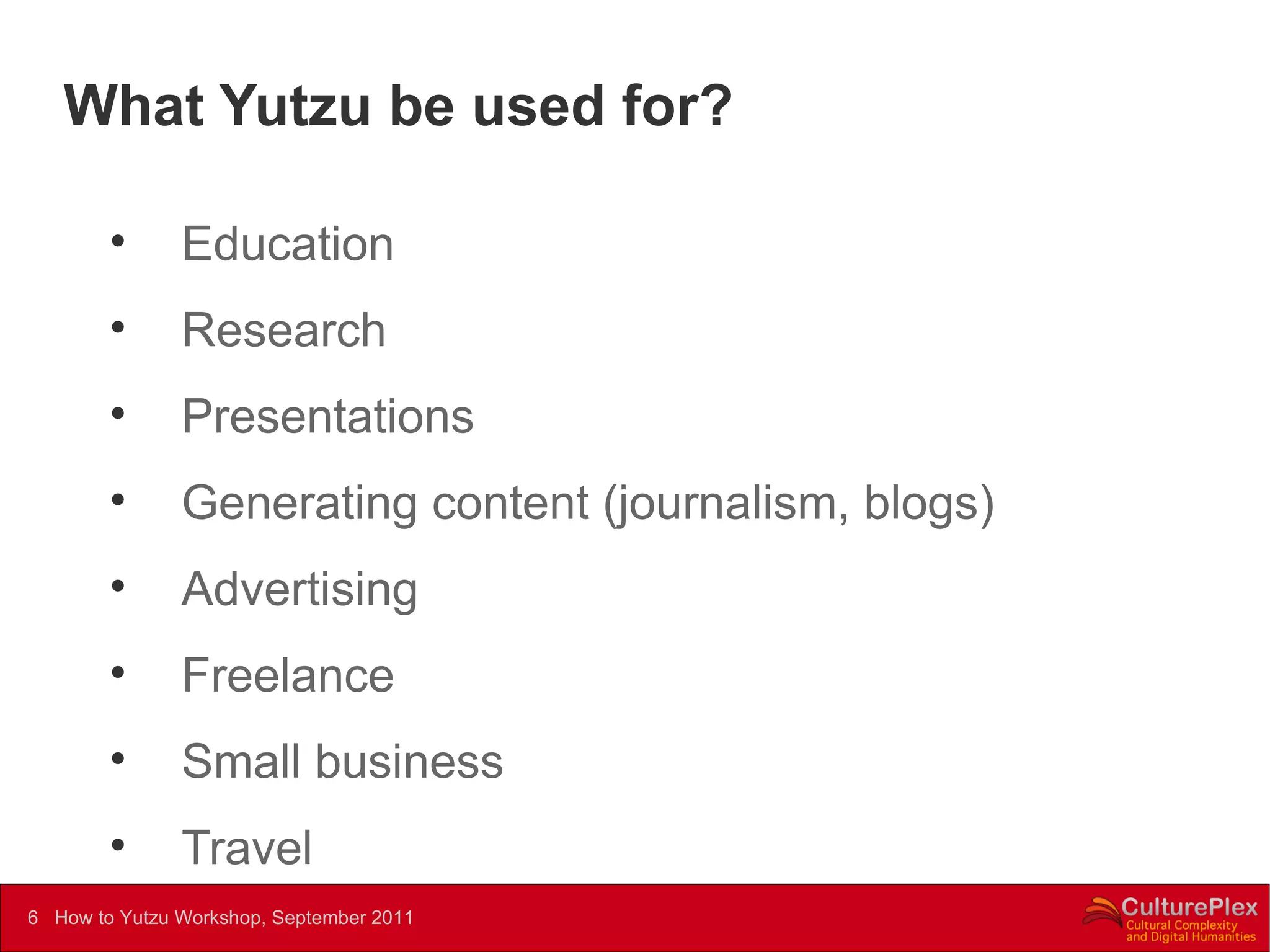 How to yutzu workshop | PPT