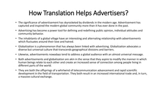 How translation helps advertisers | PPT