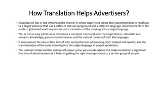 How translation helps advertisers | PPTX