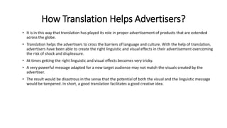 How translation helps advertisers | PPTX