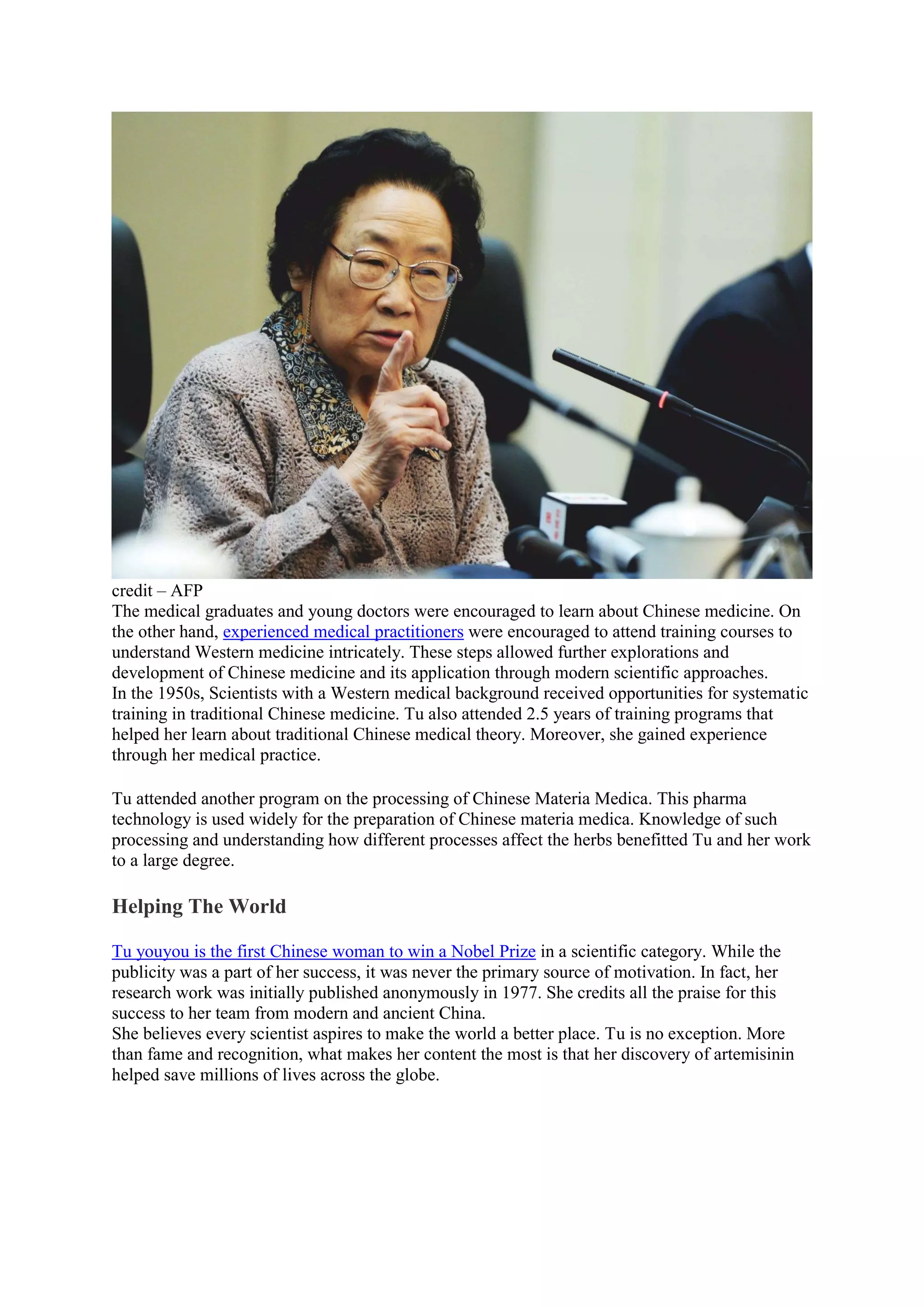 How Tu Youyou Discovered A Drug That Saved Millions of Lives.pdf | Herbs and Supplements ...