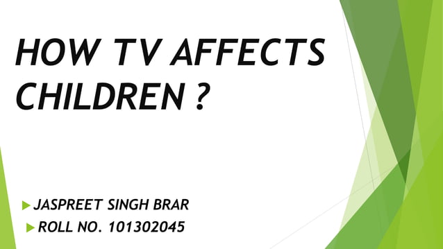 How tv affects children | PPT