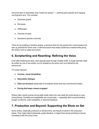 From Brainstorm to Broadcast: The Journey of a TV Show | PDF